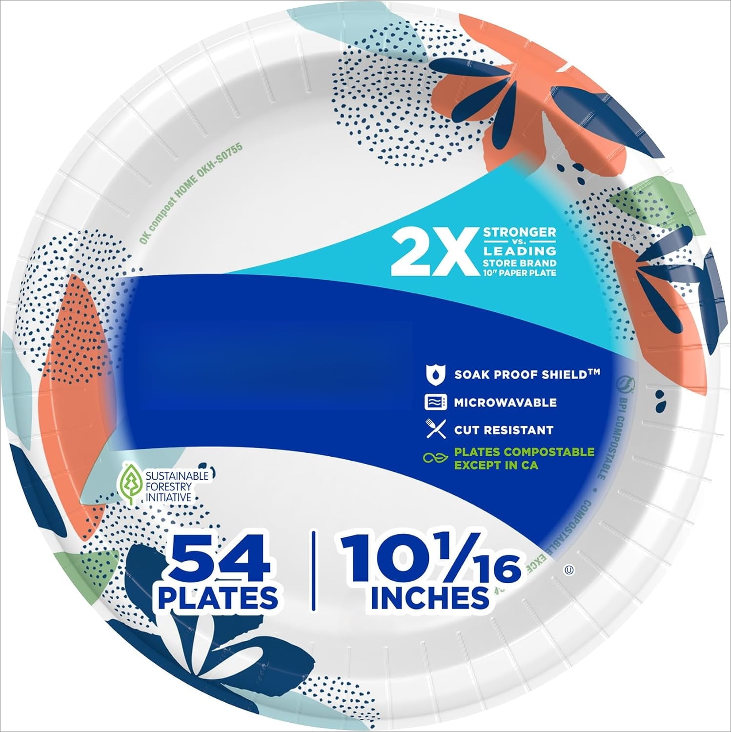 Large Paper Plates, 2X Stronger*, Microwave-Safe, Soak-Proof, Cut ...