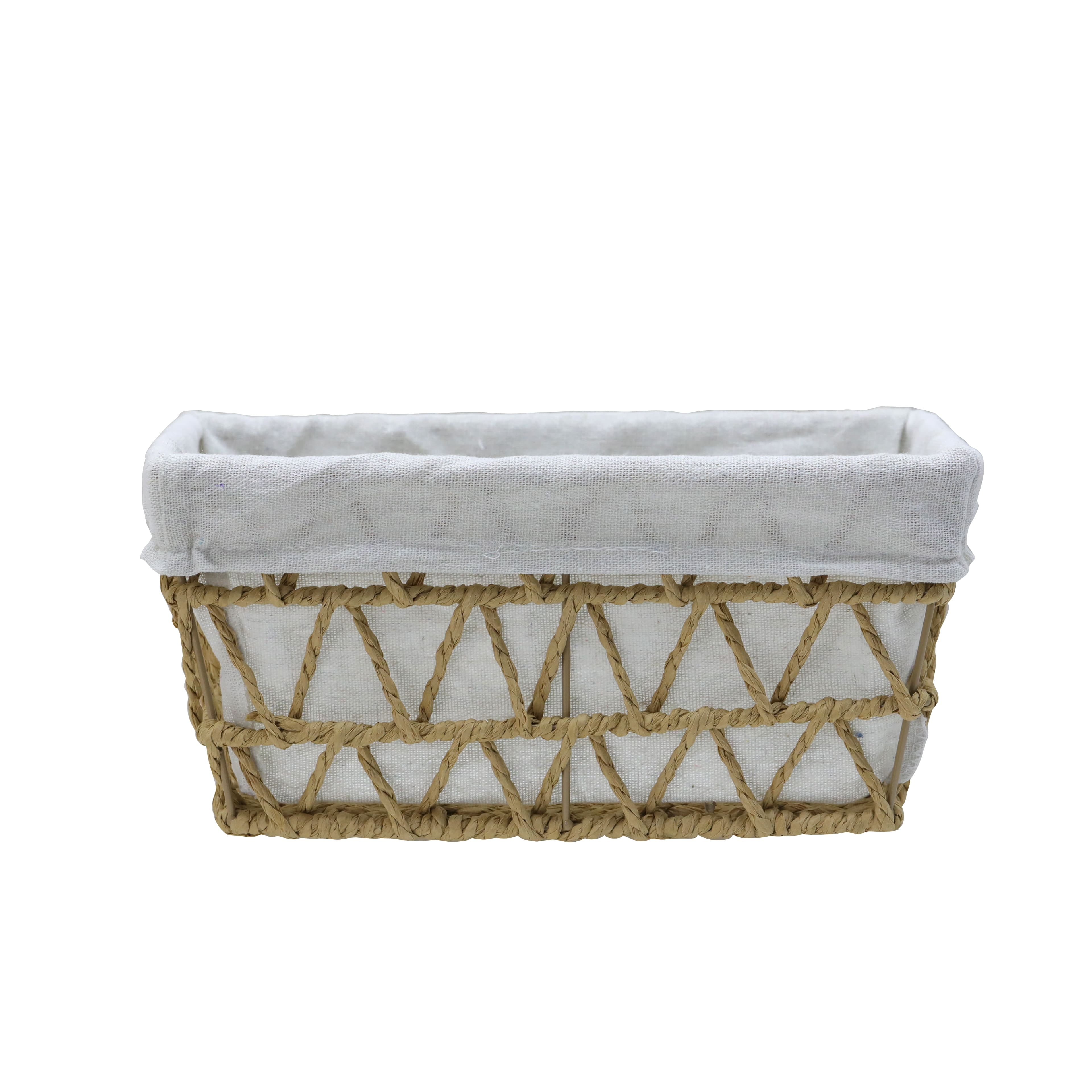 Large Paper Rope Basket with White Cloth Liner by Ashland® - Walmart.com