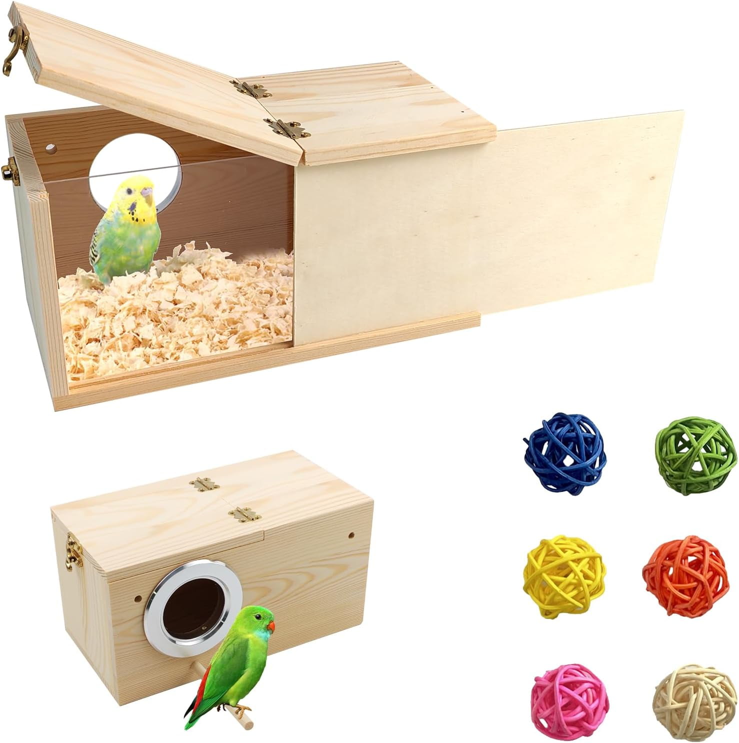 Large Parakeet Nesting Box,Transparent Parrot Breeding Box with ...