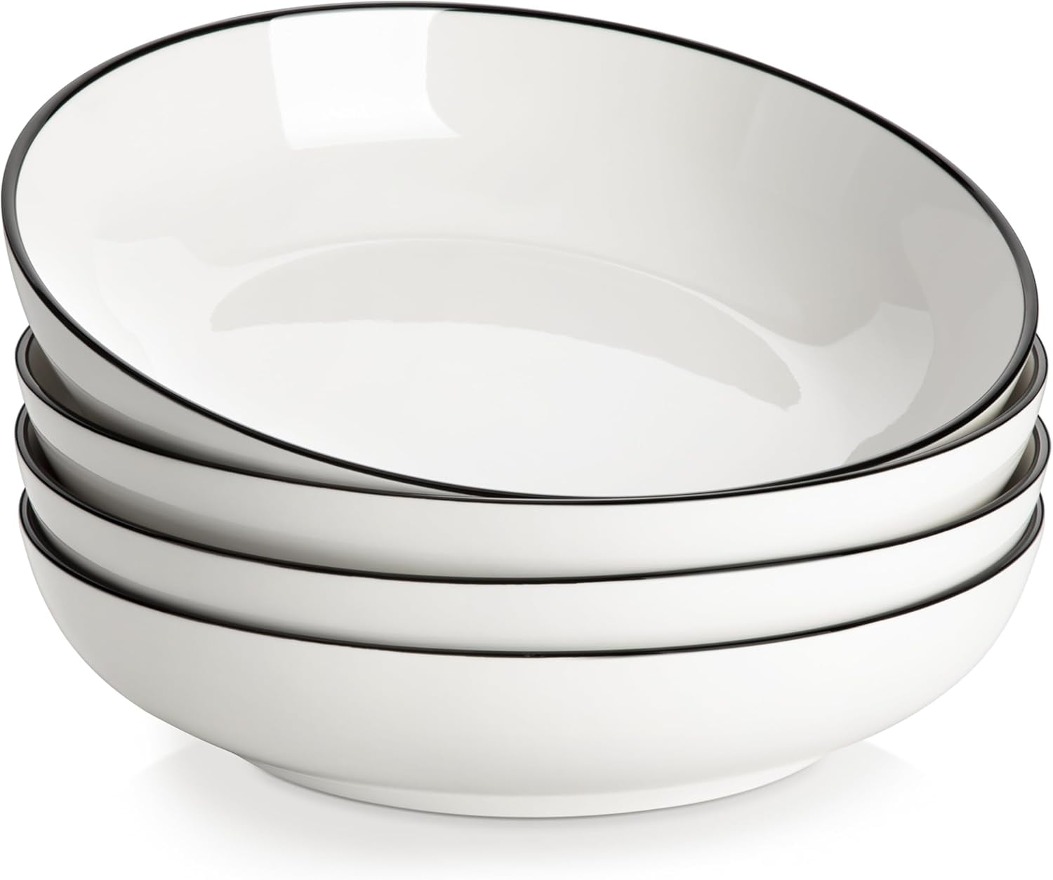 Large Pasta Bowl, 56 Ounces White Salad Bowl Soup Bowl, Porcelain ...
