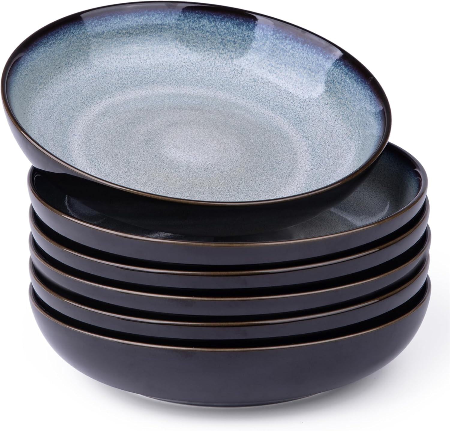 Large Pasta Bowls,38oz Ceramic Pasta Bowls,9.0" Reactive Glaze Pasta ...