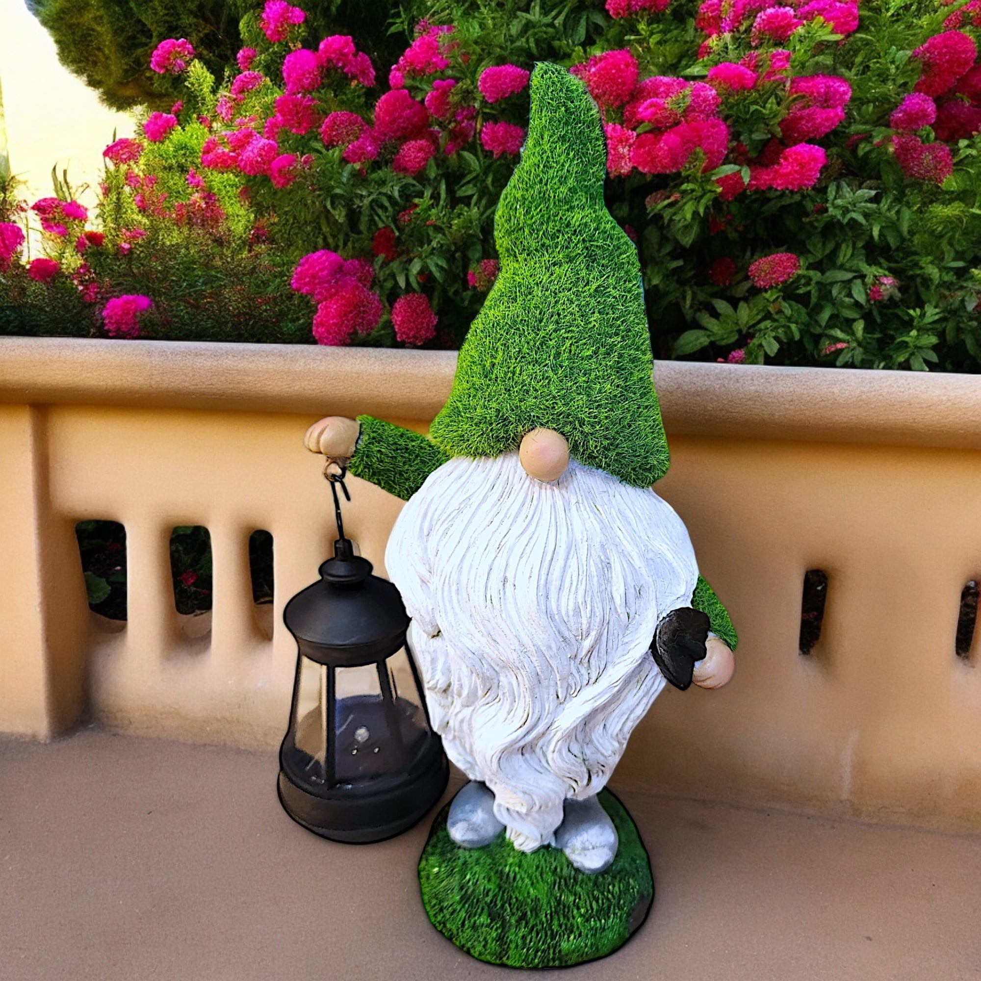 Aryellys 12-Inch Gnome Garden Statue, Weatherproof with Solar Lamp ...