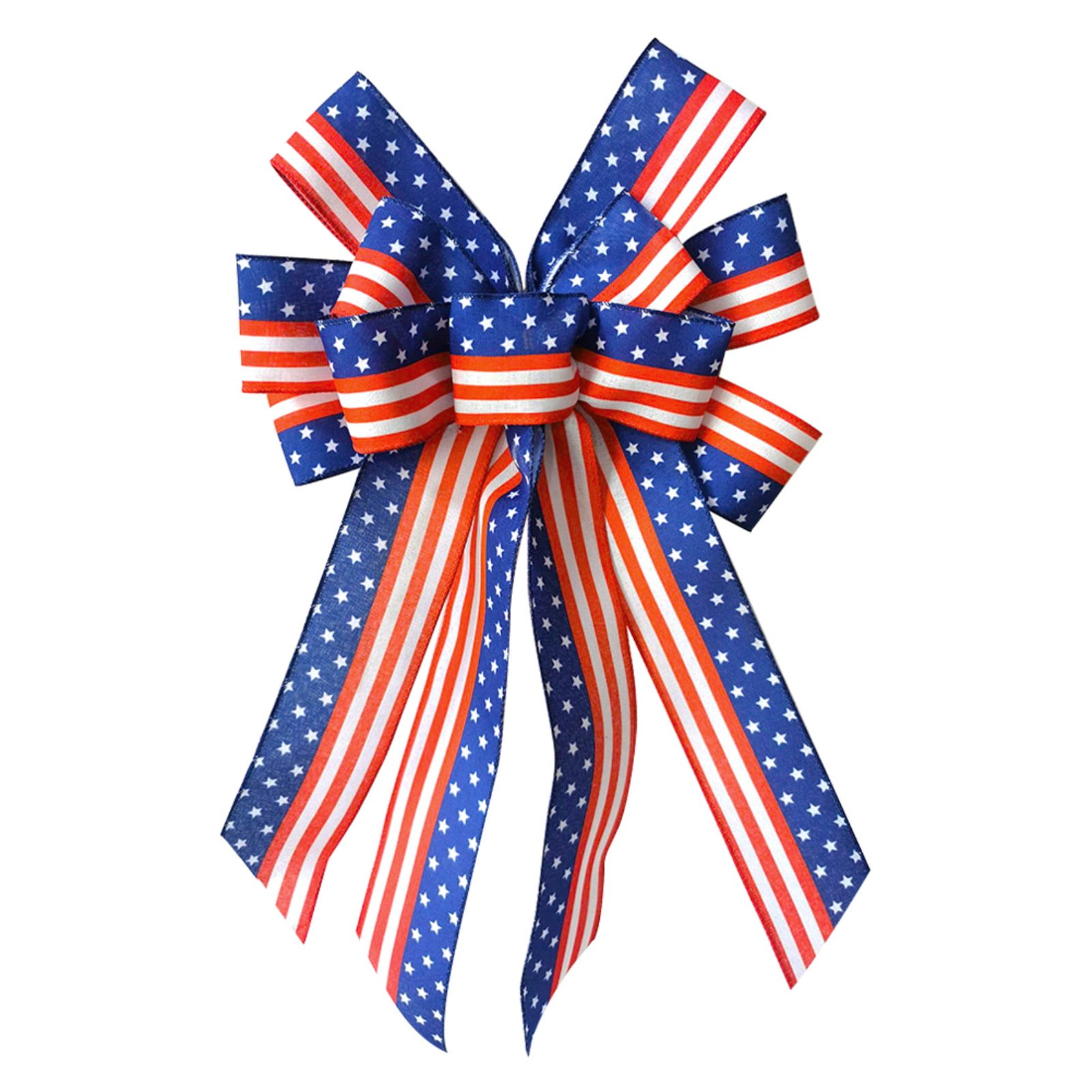 Large Patriotic Wreath Bows for Front Door, Red Blue Burlap Bow ...