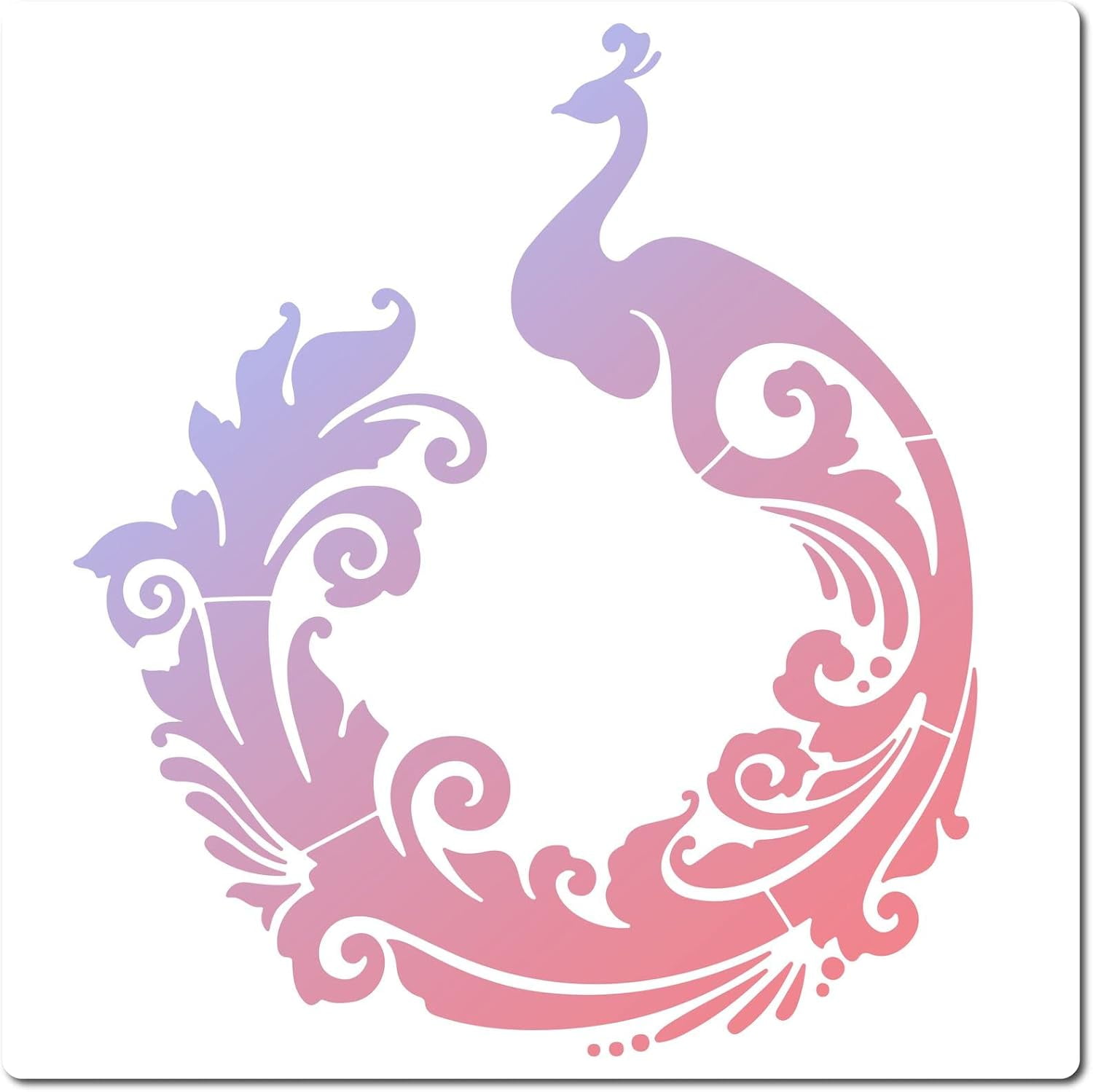 Large Peacock Stencils 12x12 Inch Reusable Peacock Feather Stencil ...