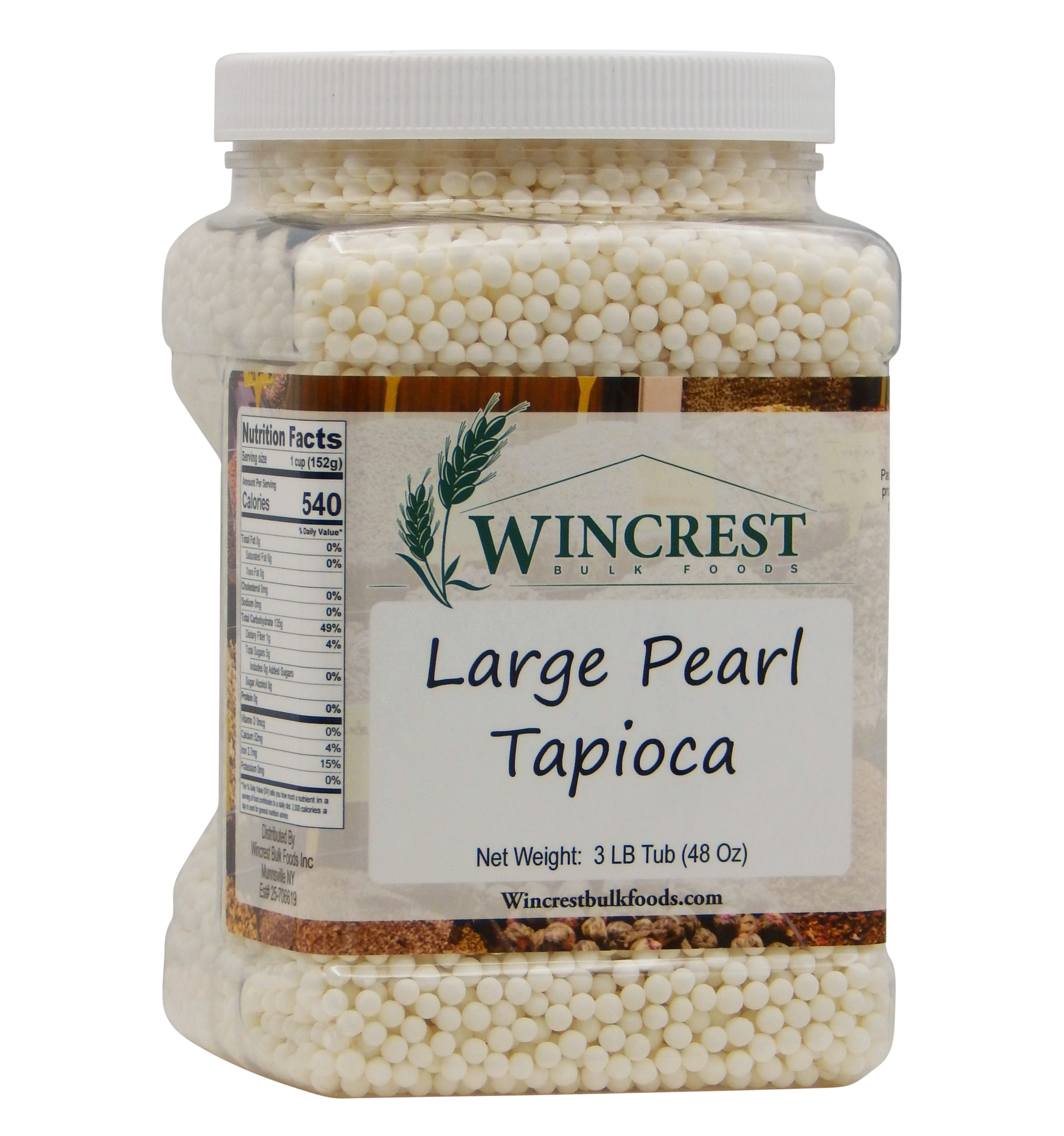 WinCrest Large Pearl Tapioca - 3 Lb Tub - Walmart.com