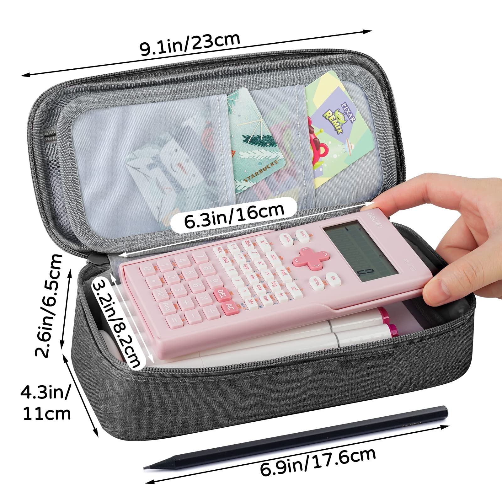 Large Pencil Case, Pencil Pouch with Zipper Compartments, Aesthetic ...