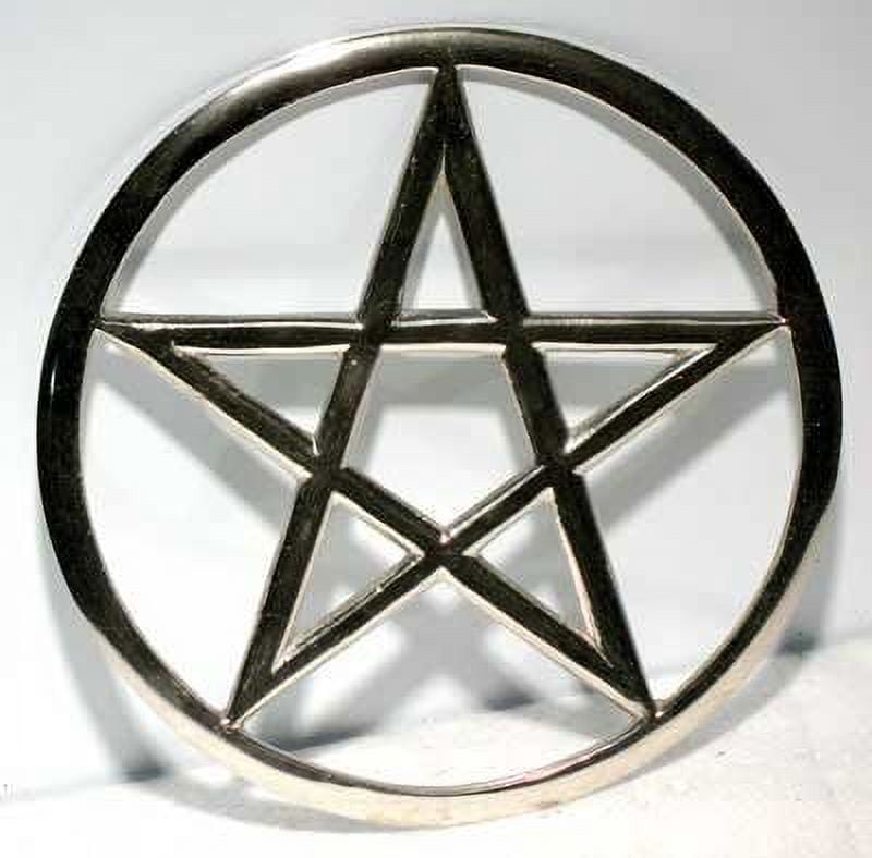 Large Pentagram Altar Tile Silver Toned Metal 6" inch - Walmart.com
