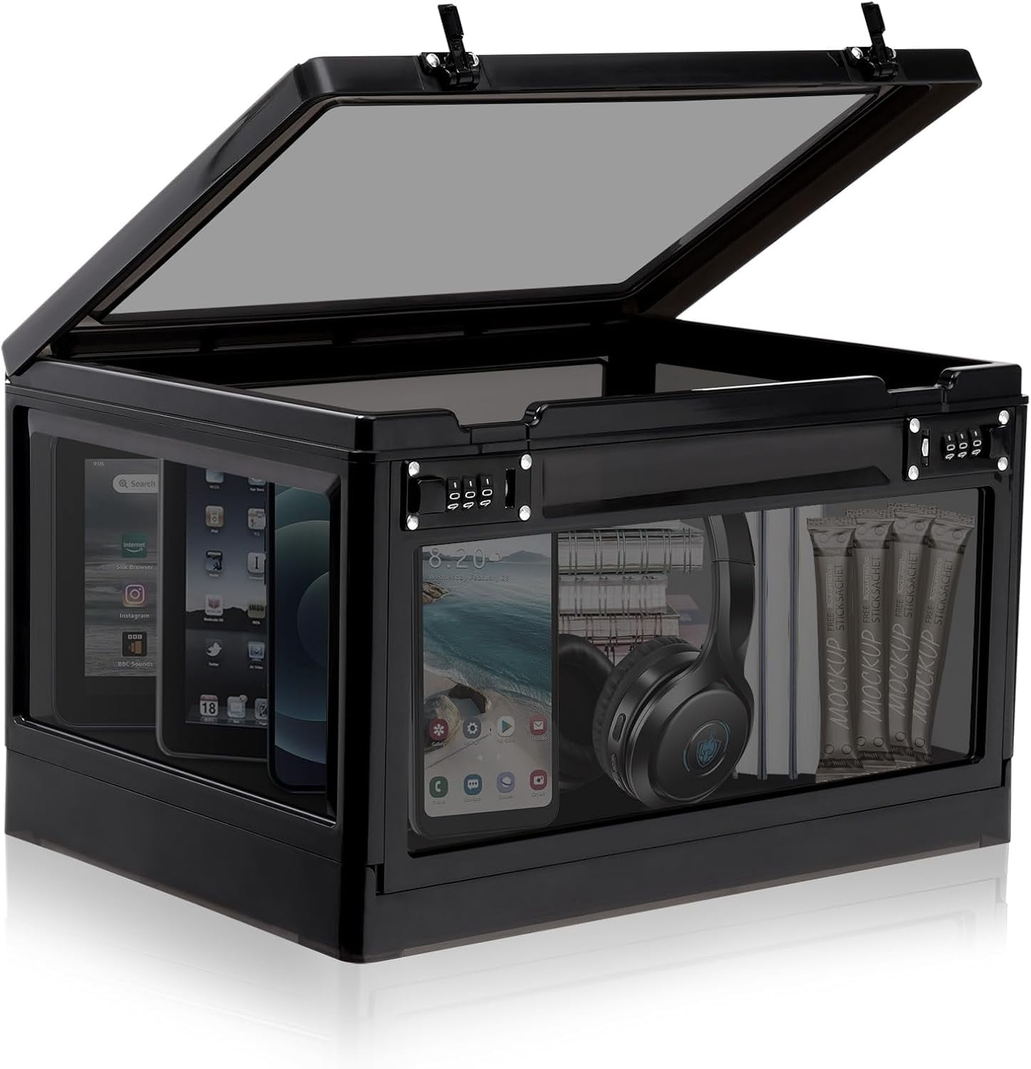 Large Personal Effects Lockbox, Office Locker, Black - Walmart.com