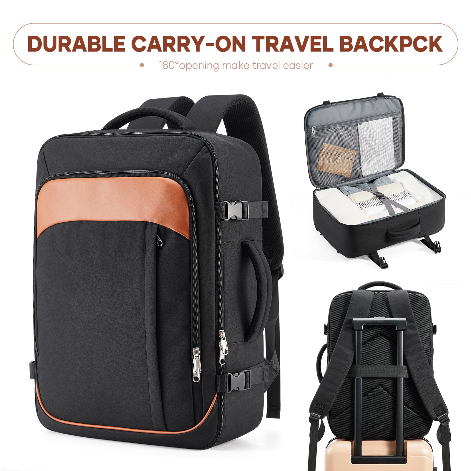 Large Personal Item Travel Backpack for Men Women Airline Approved ...
