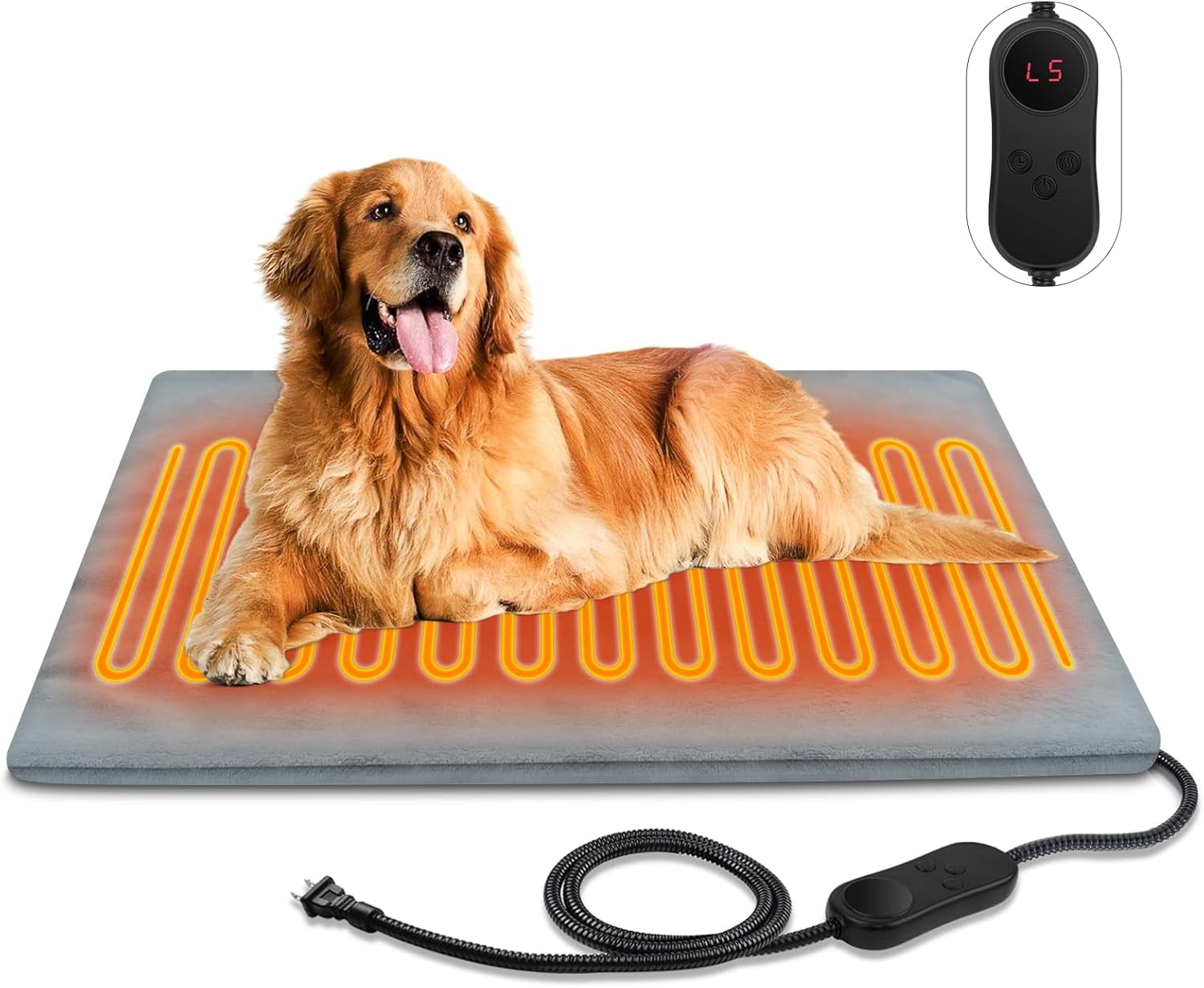 Large Pet Heating Pads for Dogs & Cats Outdoor, 35.4*23.6inches Dog Cat ...