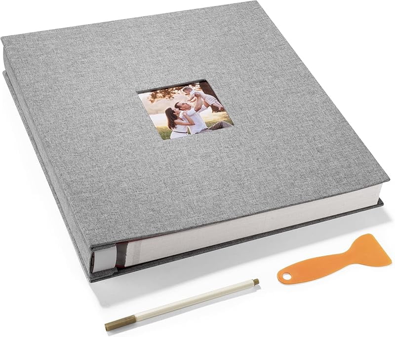 Large Photo Album Self Adhesive with Picture Display Window, DIY ...