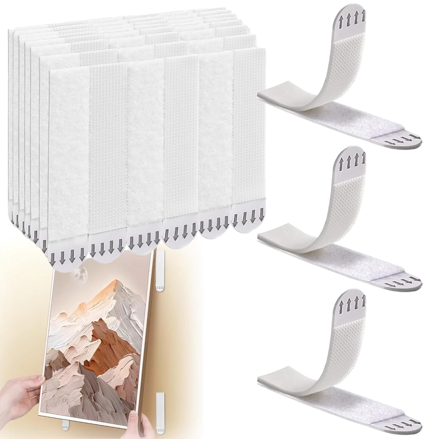 Large Picture Hanging Strips Heavy Duty,24-Pairs(48 Strips),Damage-Free ...