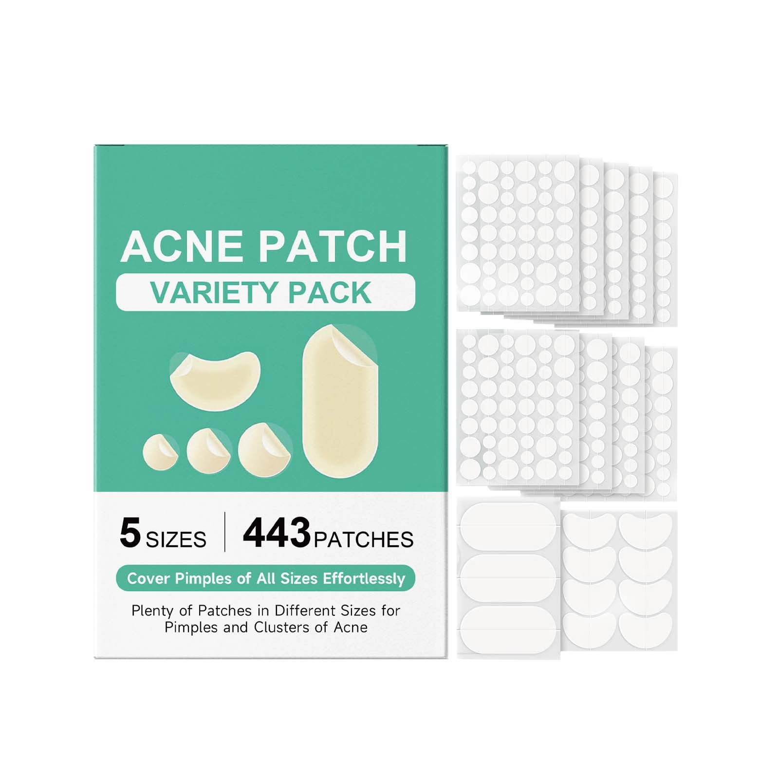 Large Pimple Patches for Face, 5 Sizes XL Acne Patches, Big ...