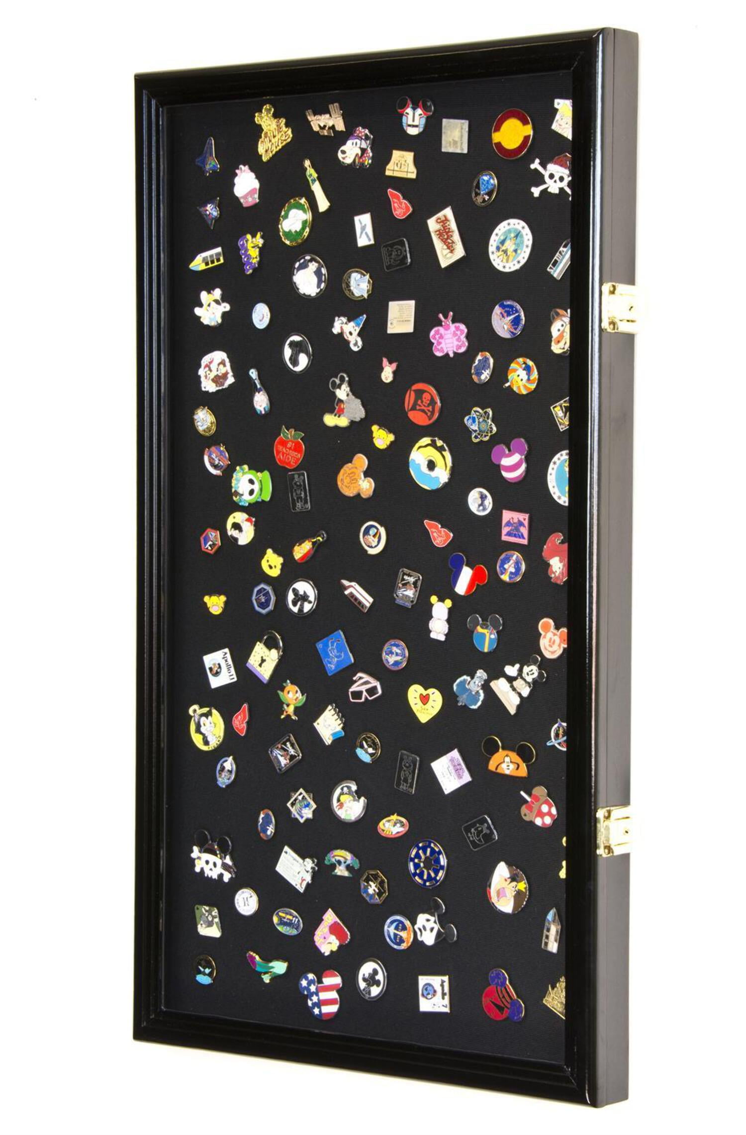 Large Pin, Ribbons, Medals, Buttons, Shells Disney Pins Display Case ...