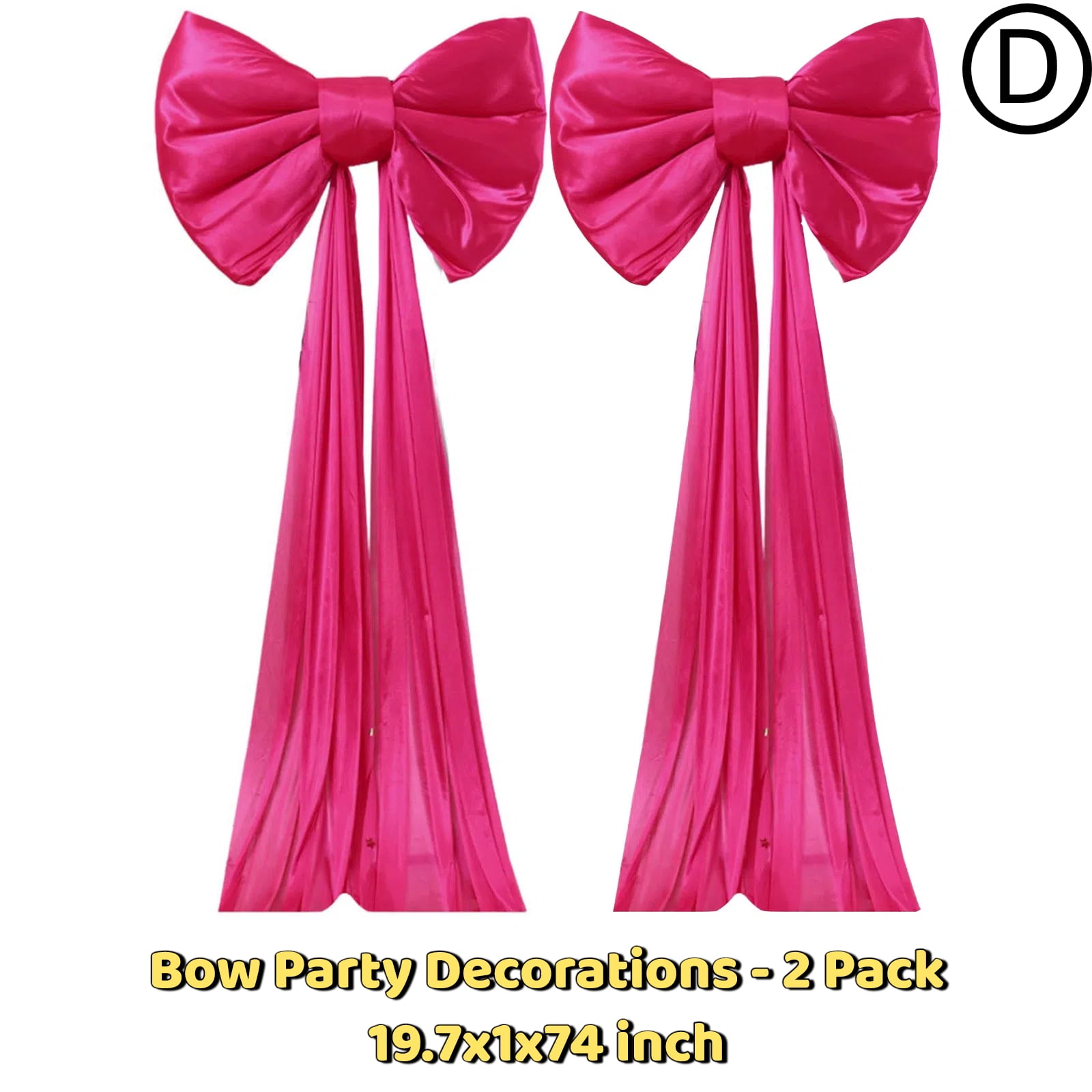 Large Pink Bow Party Decorations 20x75 Inch Hanging Mesh Bow for ...