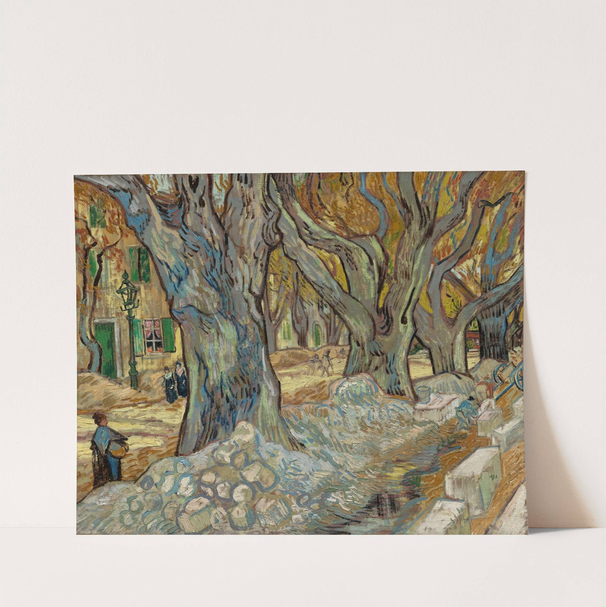 The Large Plane Trees (Road Menders at Saint-Rémy) - Vincent Van Gogh ...