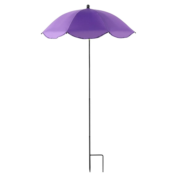 Large Plant Sun Shade Umbrella with Ground Stake, Outdoor Flower Pot ...