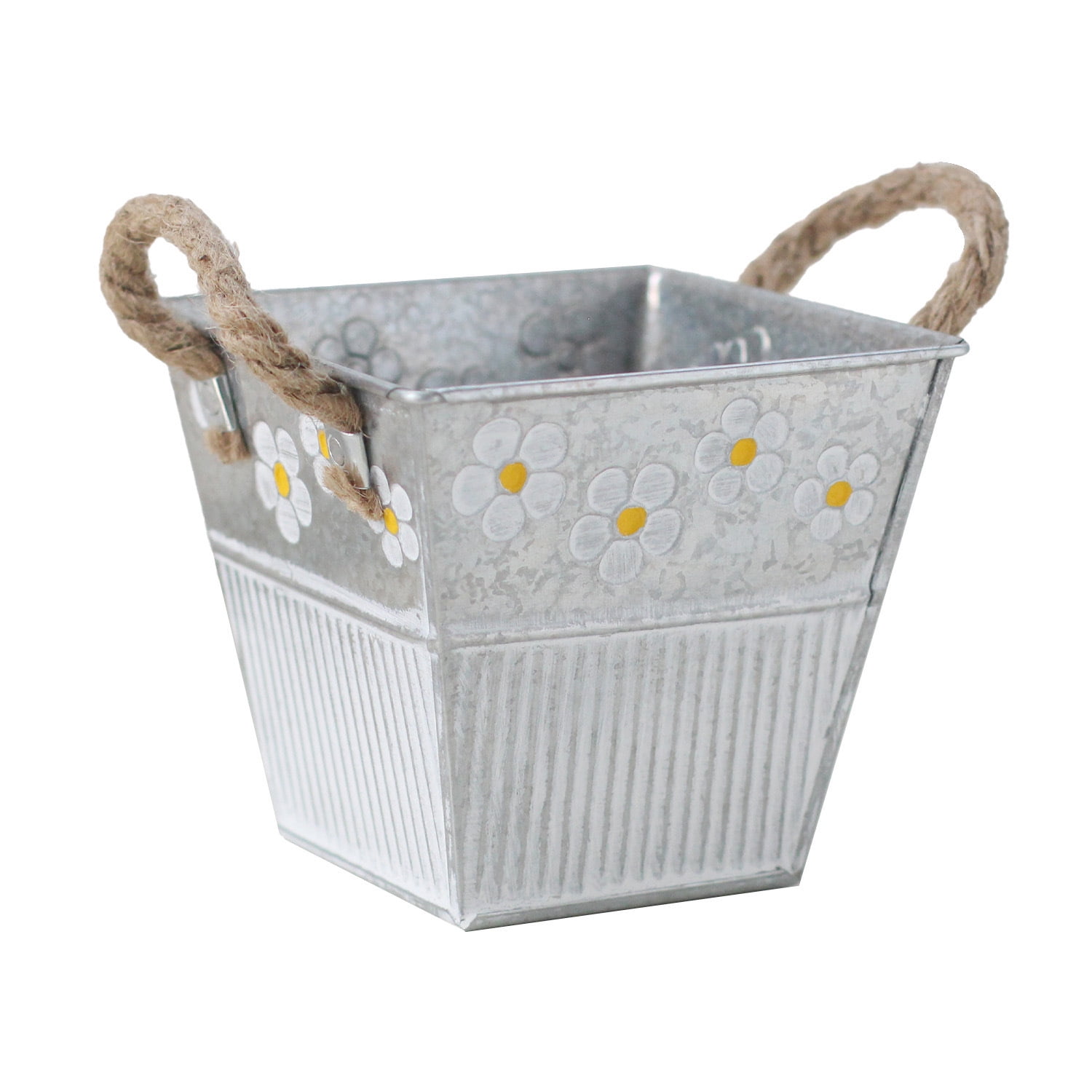 Large Planter For Outdoor Plant Iron Flower Pot Vintage Iron Bucket ...