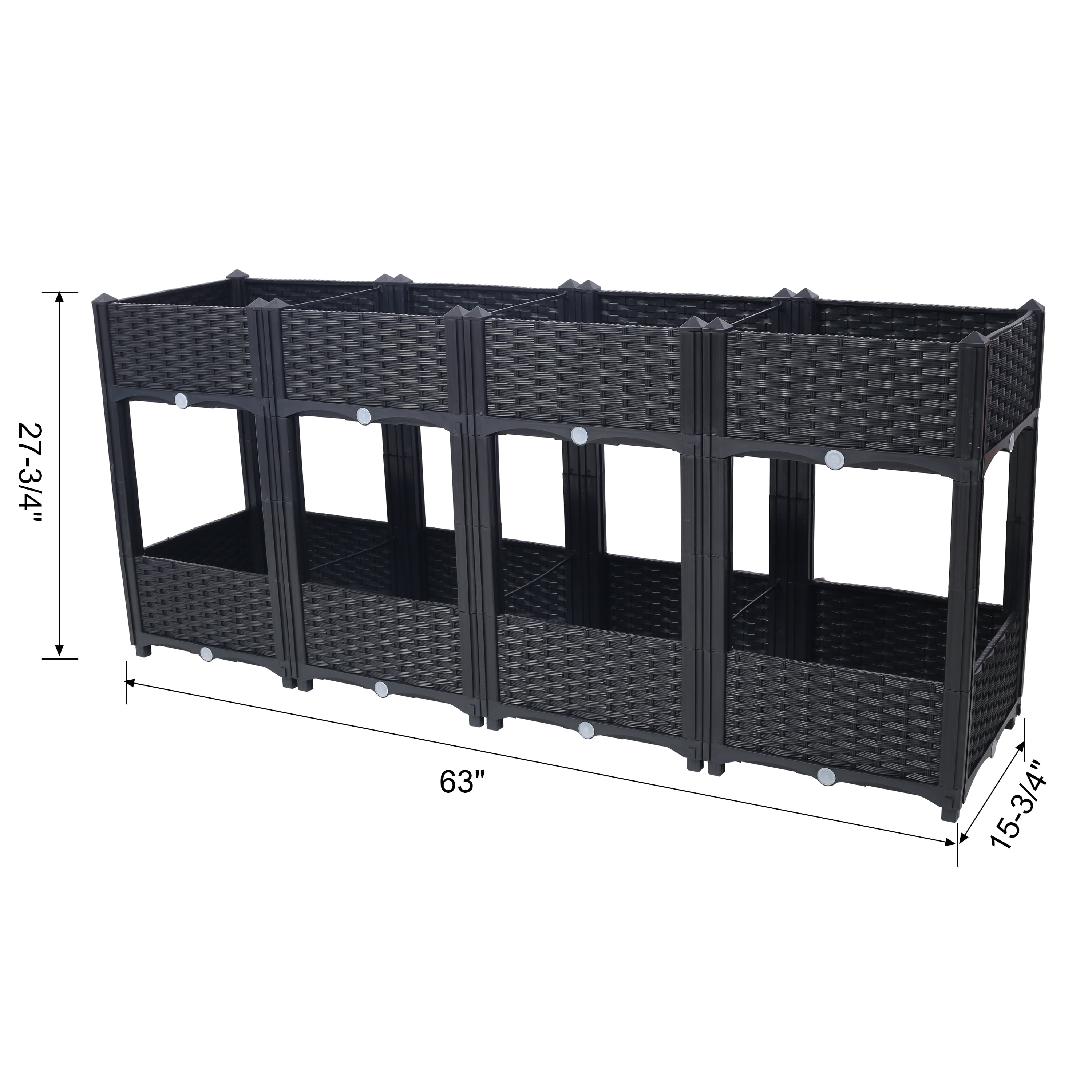 Large Planters for Outdoor Plants Raised Garden Bed Garden Boxes ...