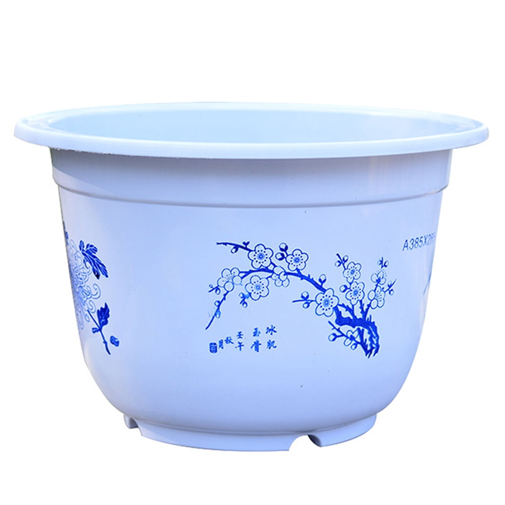 Large Plastic Flower Pot Round Thick Planter Garden Indoor Flowers ...
