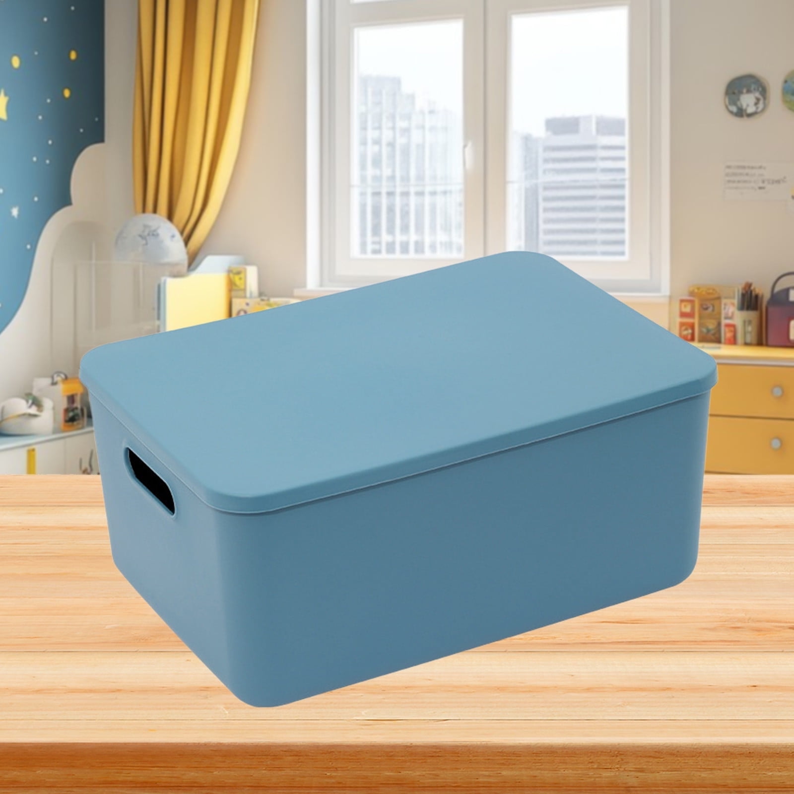 Large Plastic Folding Storage Box with Removable Lid | Thickened ...