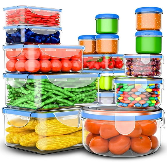 Large Plastic Food storage containers to Sauces Box Stackable Kitchen ...