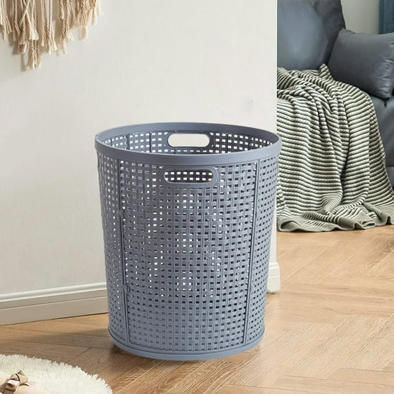 Large Plastic Laundry Basket Household Dirty Clothes Hamper with Handle ...