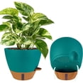 Large Plastic Planter with Drainage Holes, Water Level Indicator & Deep ...