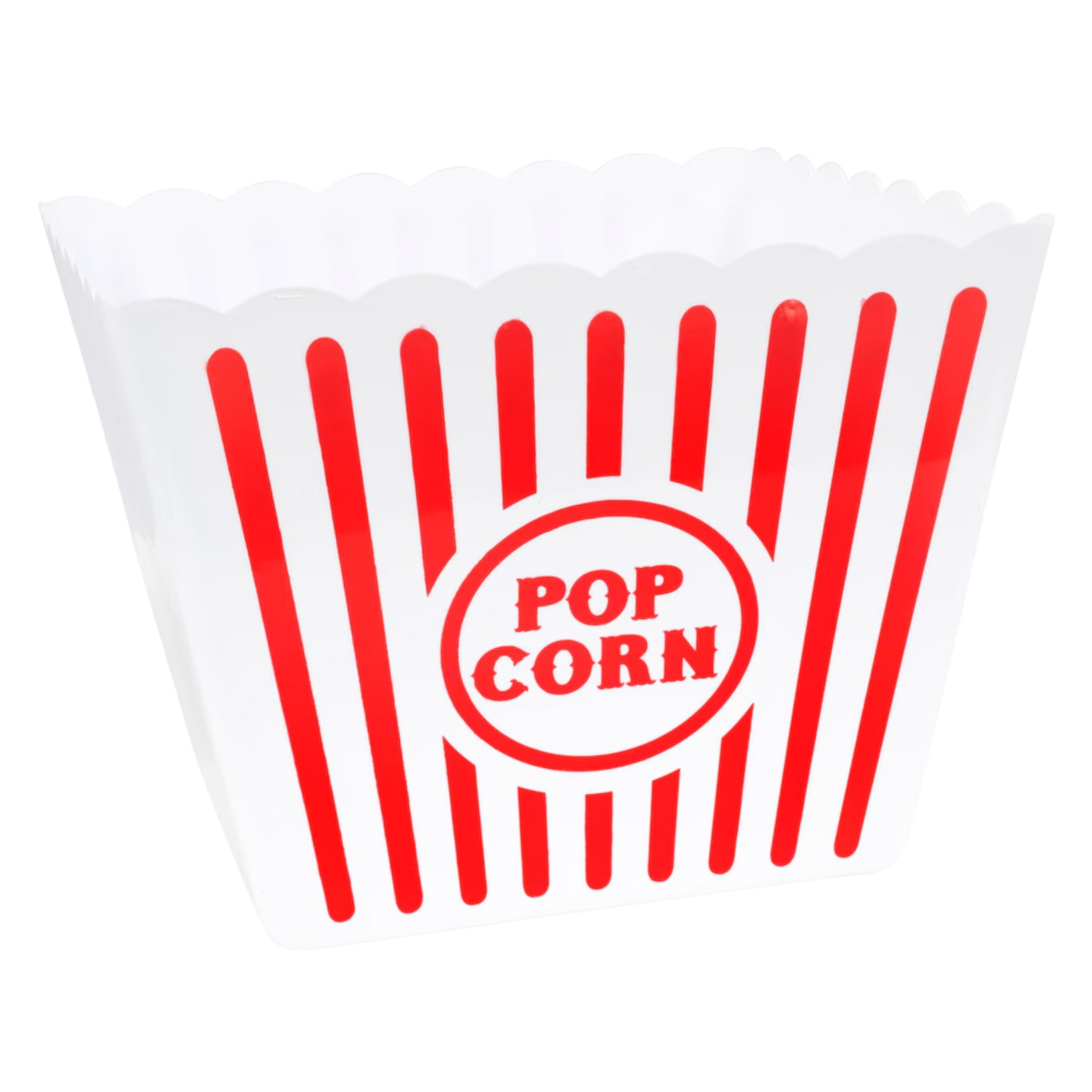 Large Plastic Popcorn Tubs 8.75x8.75 inches Empty Containers for Home ...