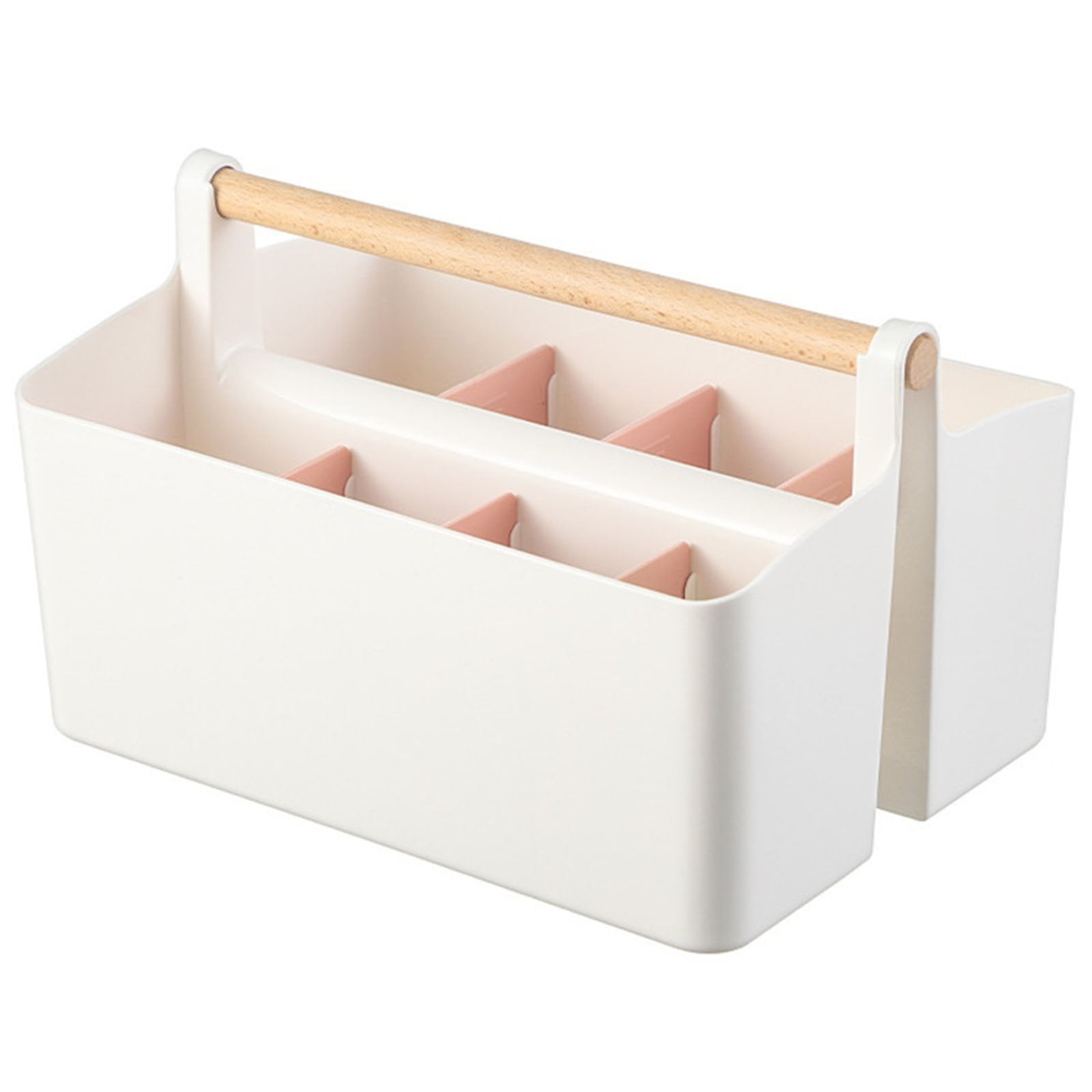 Large Plastic Portable Caddy with Handle and Adjustable Dividers for ...