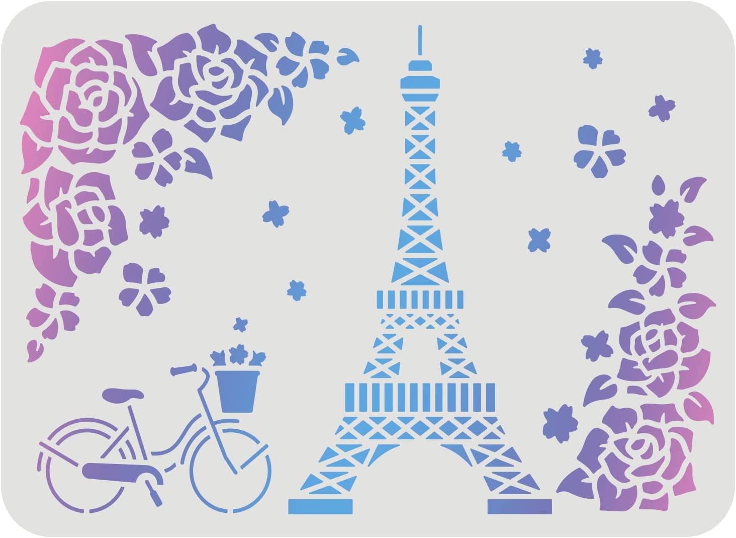 Large Plastic Reusable Drawing Painting Stencils Templates for Painting ...