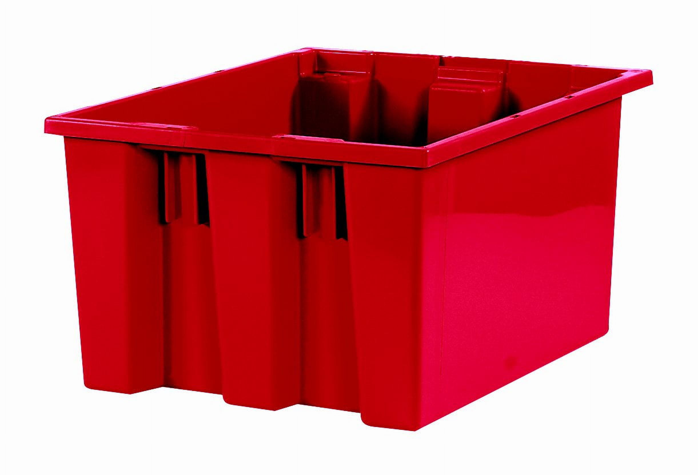 Large Plastic Stack and Nest Storage Containers, 17 x 14-1/2 x 9-7/8 ...