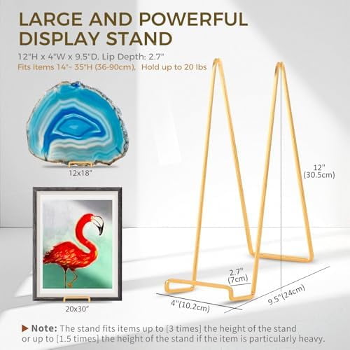 Large Plate Holder Display Stand - 12 inch Super Tall Big Plate Stands ...