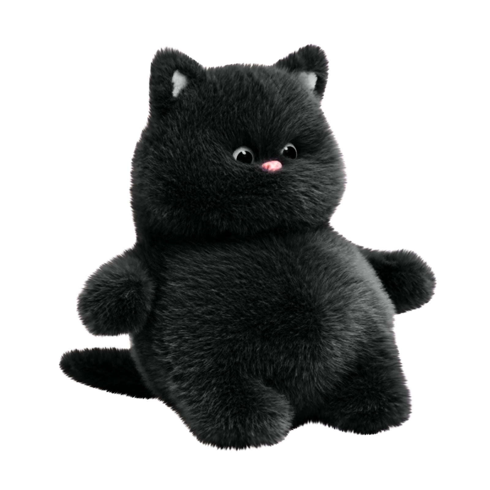 Large Plush Cat Stuffed Animal Soft Toy Furry Kitten Doll Realistic ...