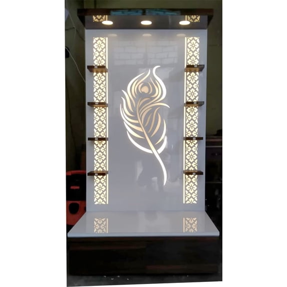 Large Pooja Mandir / Designer Wooden Temple With LED Lights / Mandir ...