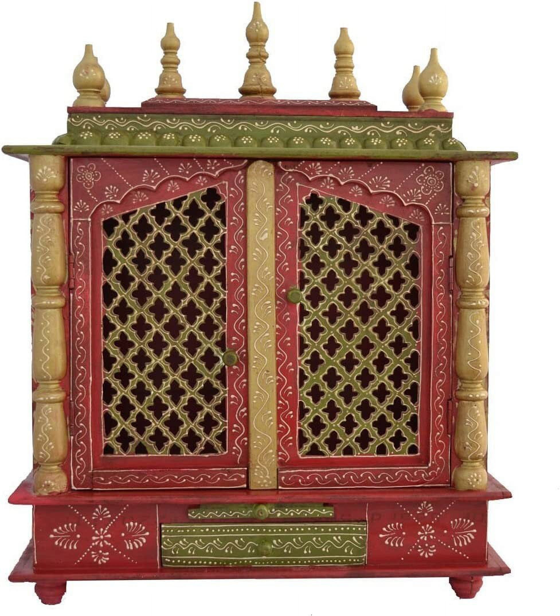 Large Pooja Temple / Wooden Pooja Mandir For Home And Office / Temple ...