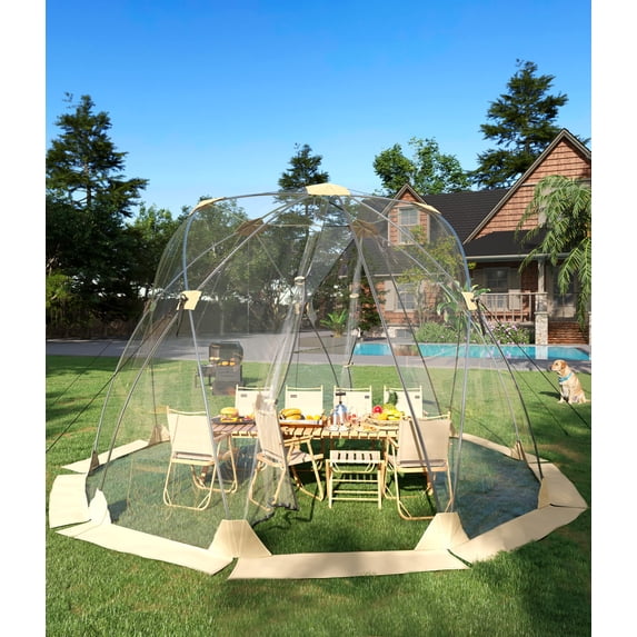 Large Pop Up Bubble Tent for Camping and Events - 12x12 FT Clear Igloo ...