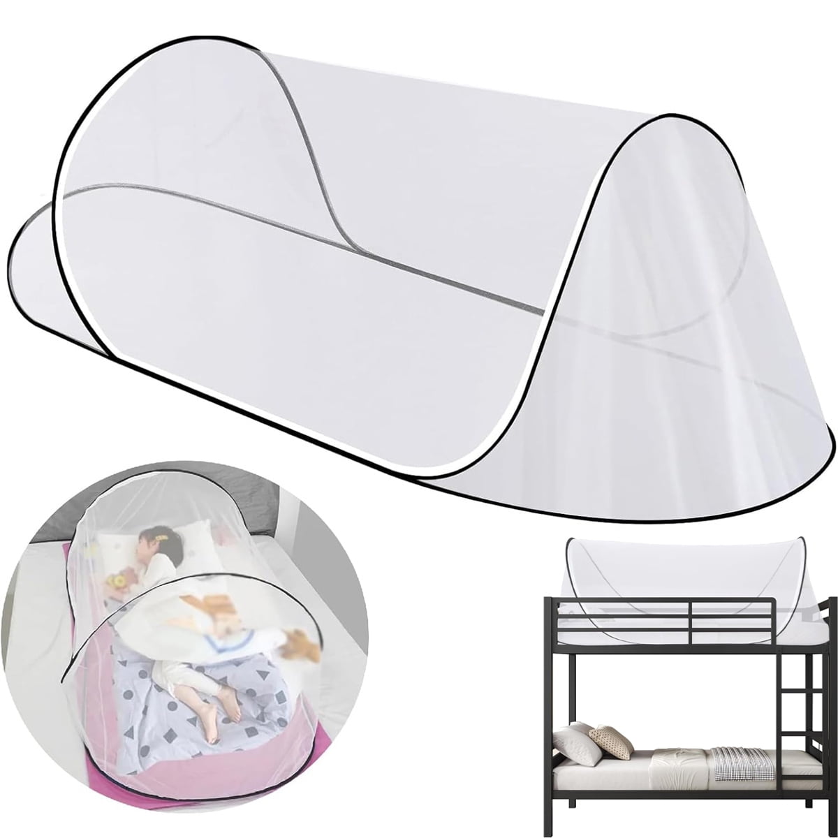 Large Pop Up Mosquito Tent,Tutuviw Portable Foldable Mosquito Net,Fine ...