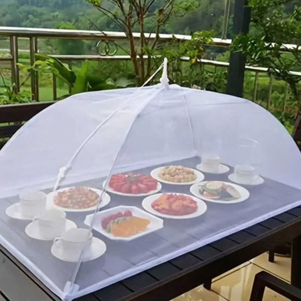 Large Pop-Up White Mesh Food Cover Tent - Collapsible And Washable ...