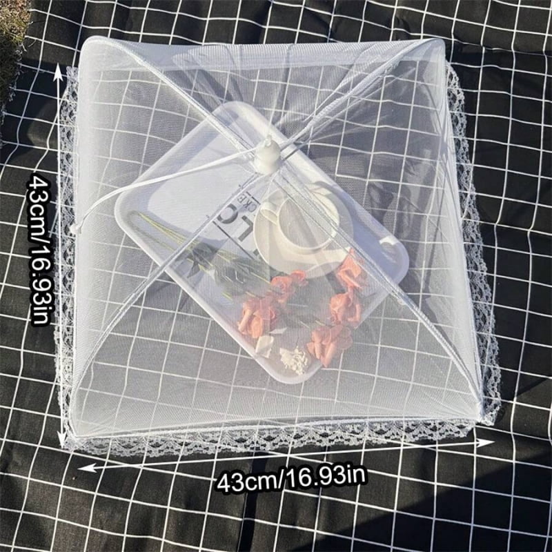 Large Pop-Up White Mesh Food Cover Tent - Foldable & Washable, Ideal ...