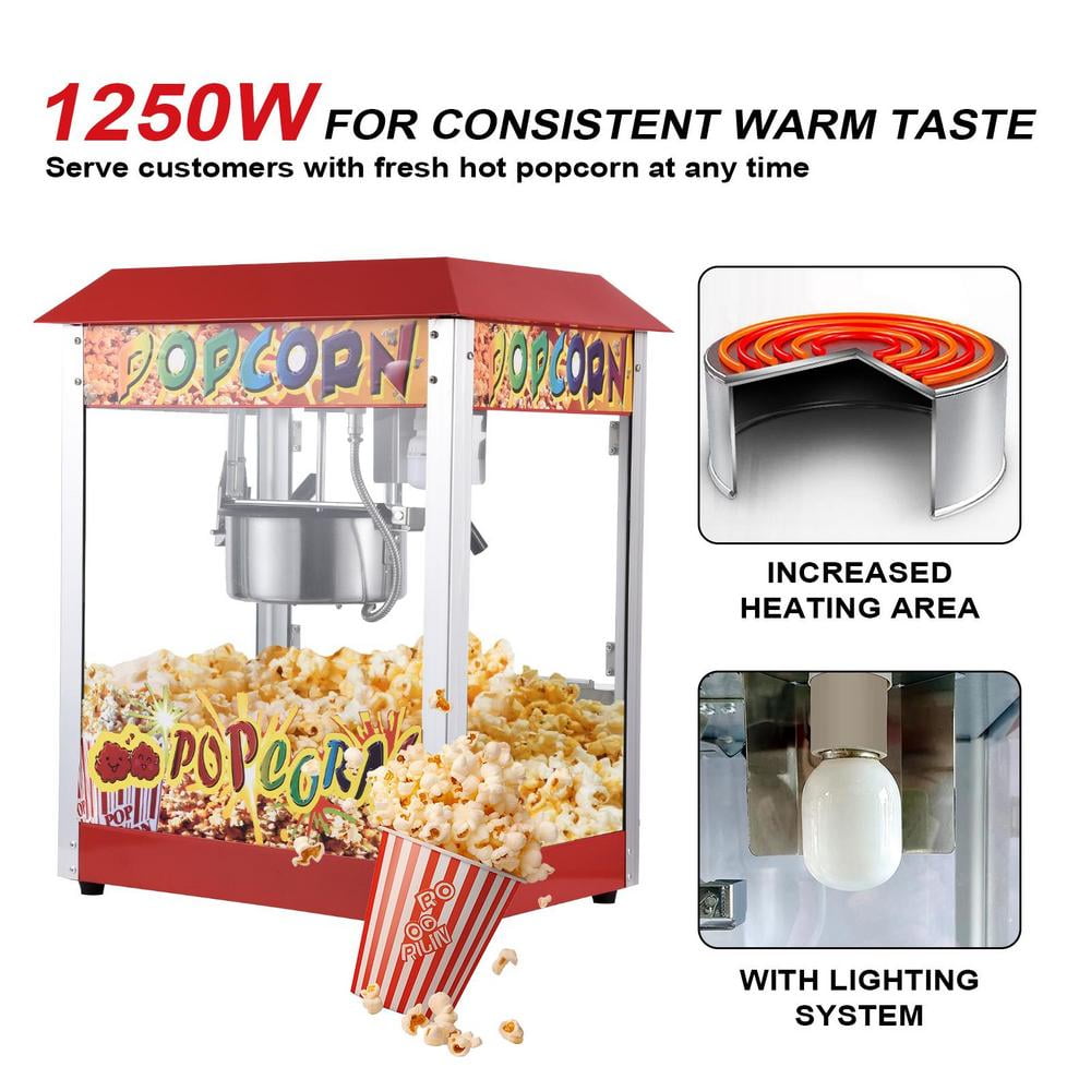 Large Popcorn Machine, Commercial Automatic Corn Cookware for Stalls ...