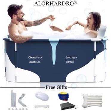 SolarSoda 47in Large Foldable Bathtub, Adult Bath Size, Portable ...