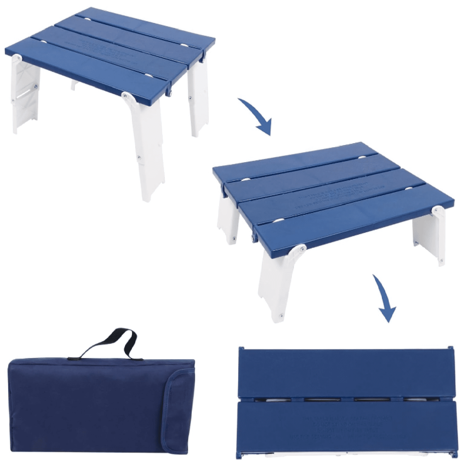 Large Portable Folding Beach Table for Sand Foldable Height Adjustable ...