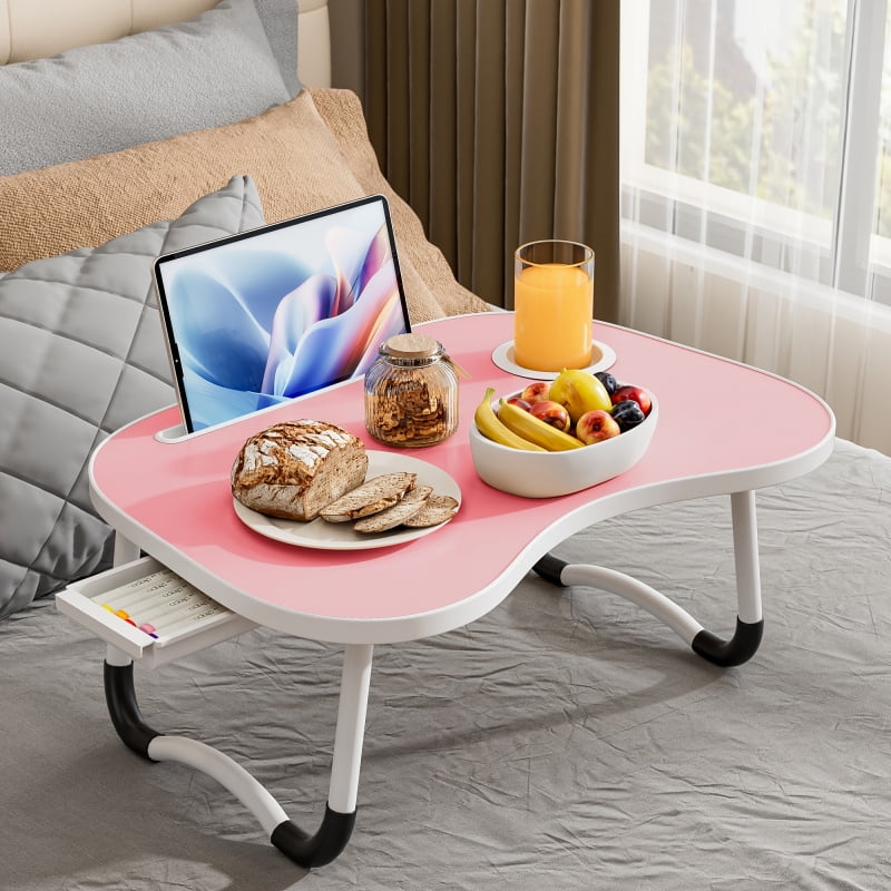 Large Portable Laptop Bed Table - Multi Functional Tray Holder With Cup ...