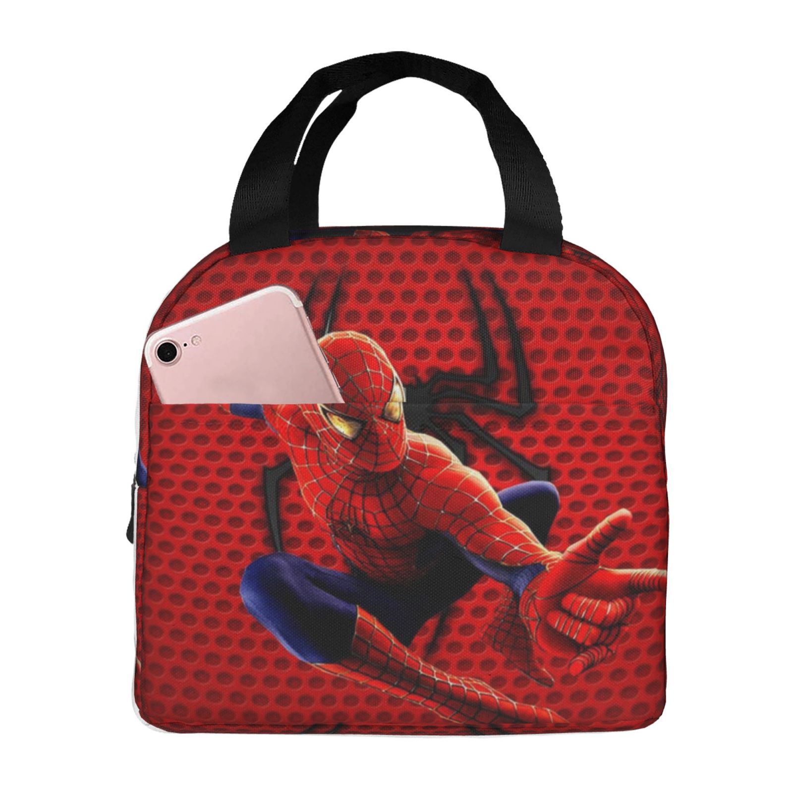Large Portable Thermal Lunch Bag Spiderman Insulated Portable Reusable ...