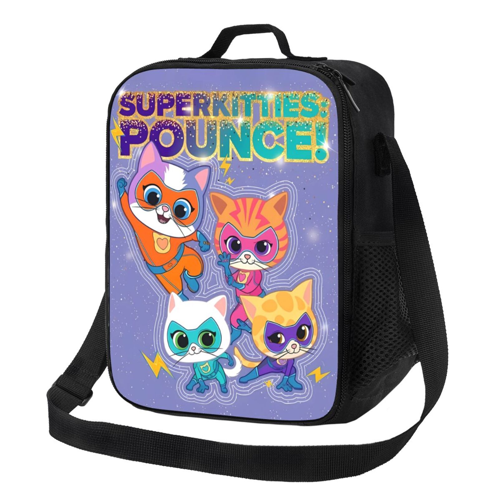 Large Portable Thermal Lunch Bag Super Kitties Insulated Portable ...