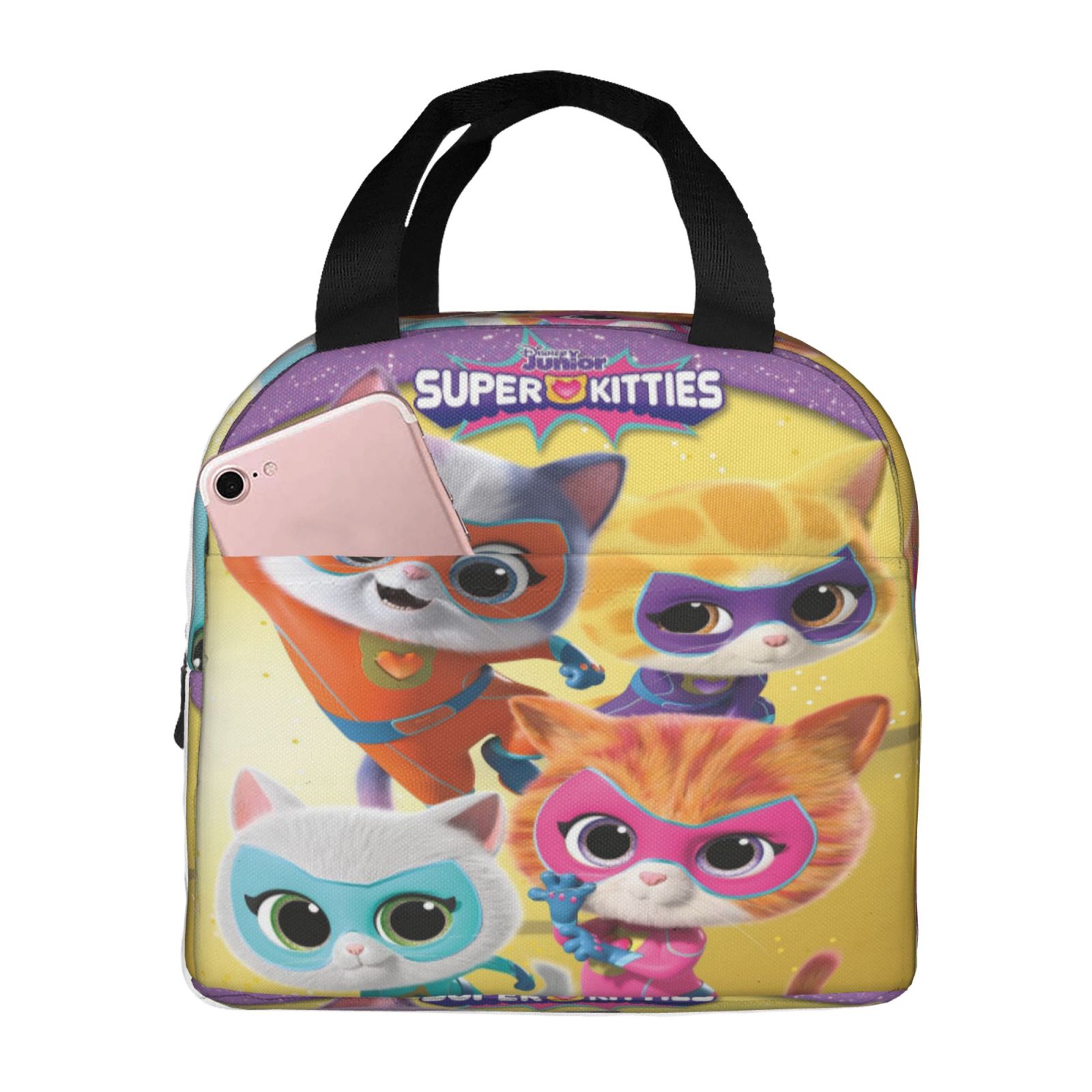 Large Portable Thermal Lunch Bag Super Kitties Insulated Portable ...