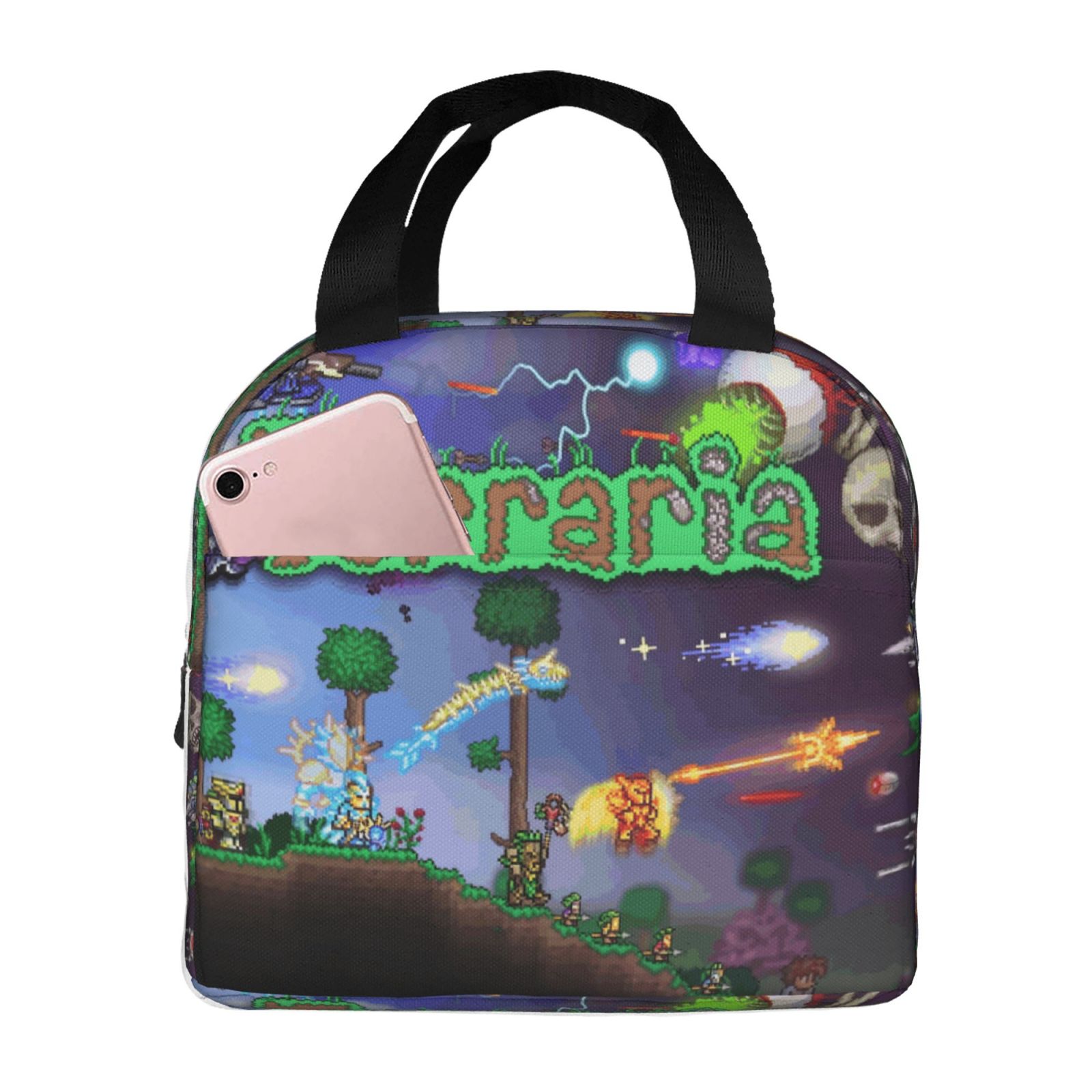 Large Portable Thermal Lunch Bag Terraria Insulated Portable Reusable ...
