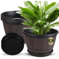 Large-Pots-for-Plant-Outdoor, Plastic Whiskey Barrel Planters Plant ...