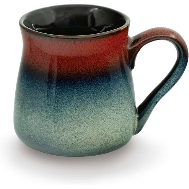Large 24 oz Pottery Coffee Mug - Microwave Safe Ceramic Cup with Big ...